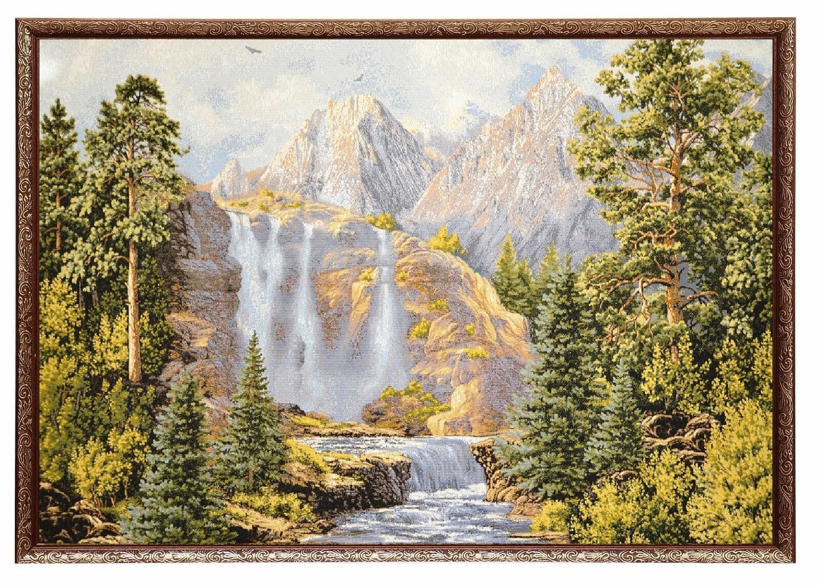 Гобеленовая картина "Водопад у гор" 70х50
