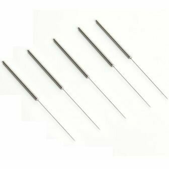 100шт Игла акупунктурная с направителем 0.30мм длина 50мм стальная пружинчатая рукоятка