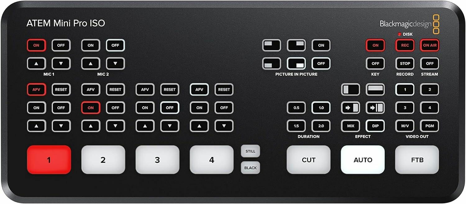 Производственный переключатель BLACKMAGIC ATEM MINI PRO ISO — фото 1