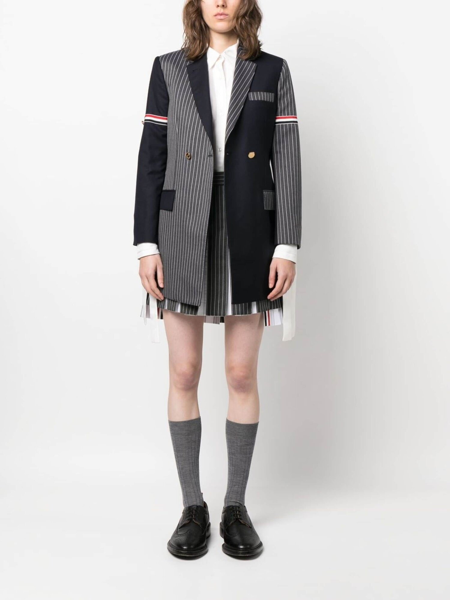 Рубашка THOM BROWNE, размер 44, бежевый/белый — фото 1