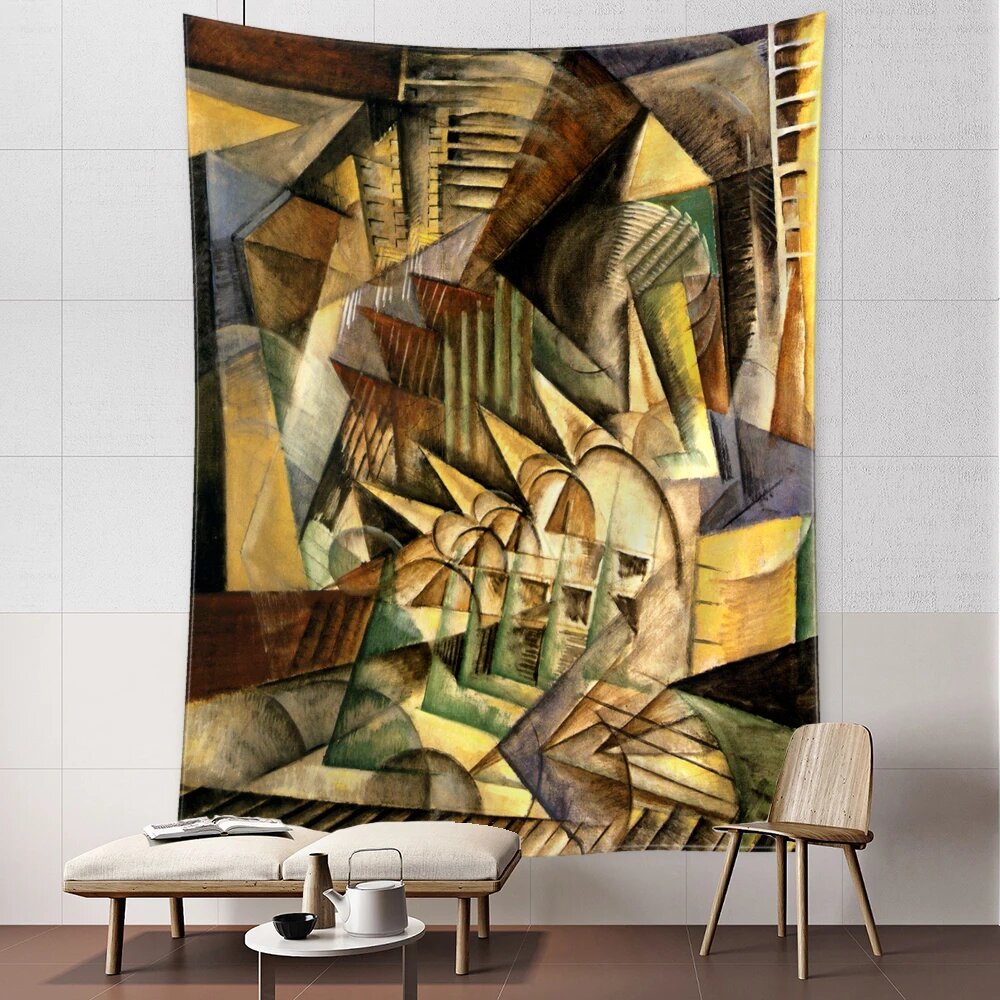 Гобелен с граффити Мона Лизы, настенный гобелен в стиле бохо, психоделическое 95x70cm, gt851-1