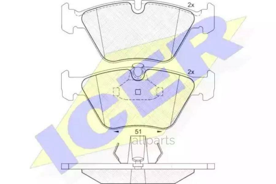 ICER 181296 181296 колодки дисковые передние !\ BMW E39 2.0i-2.8i/2.5TDi 96>/3.5i/3.0D 98-00