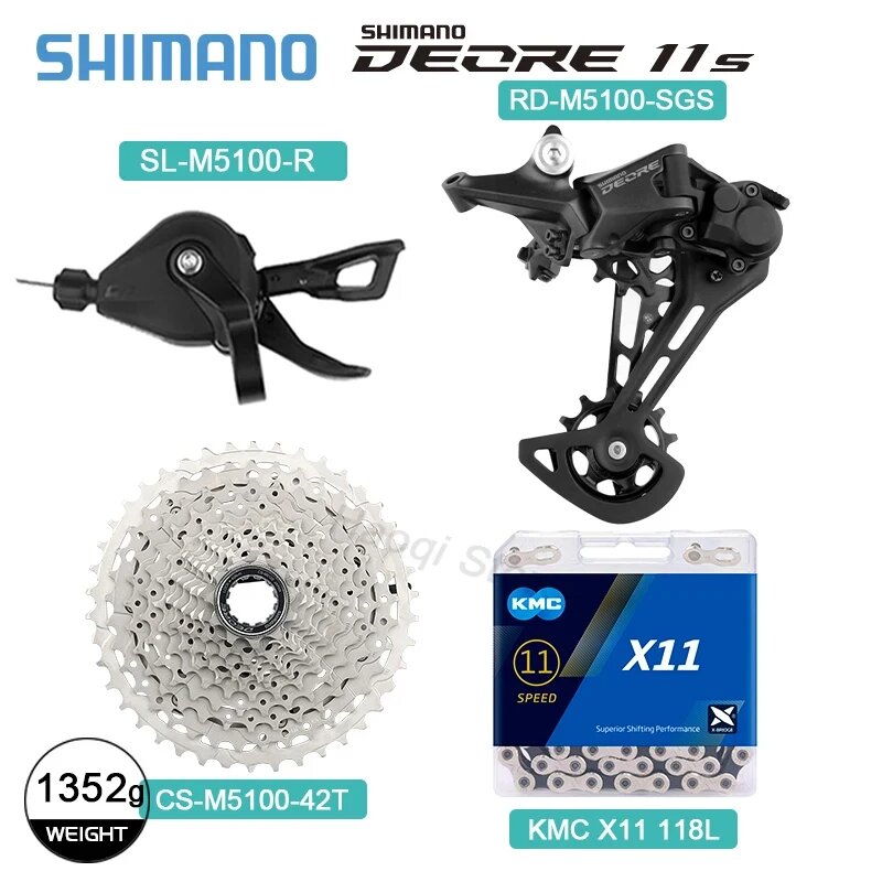 Переключатель передач Shimano Deore M5100 11 скоростей Full Set 42T KMC X11