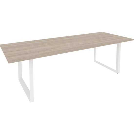 Cтол переговорный Riva на О-образном м/к O. MO-PRG-25 Дуб аттик/Белый металл 2580*980*750 (Onix Direct)