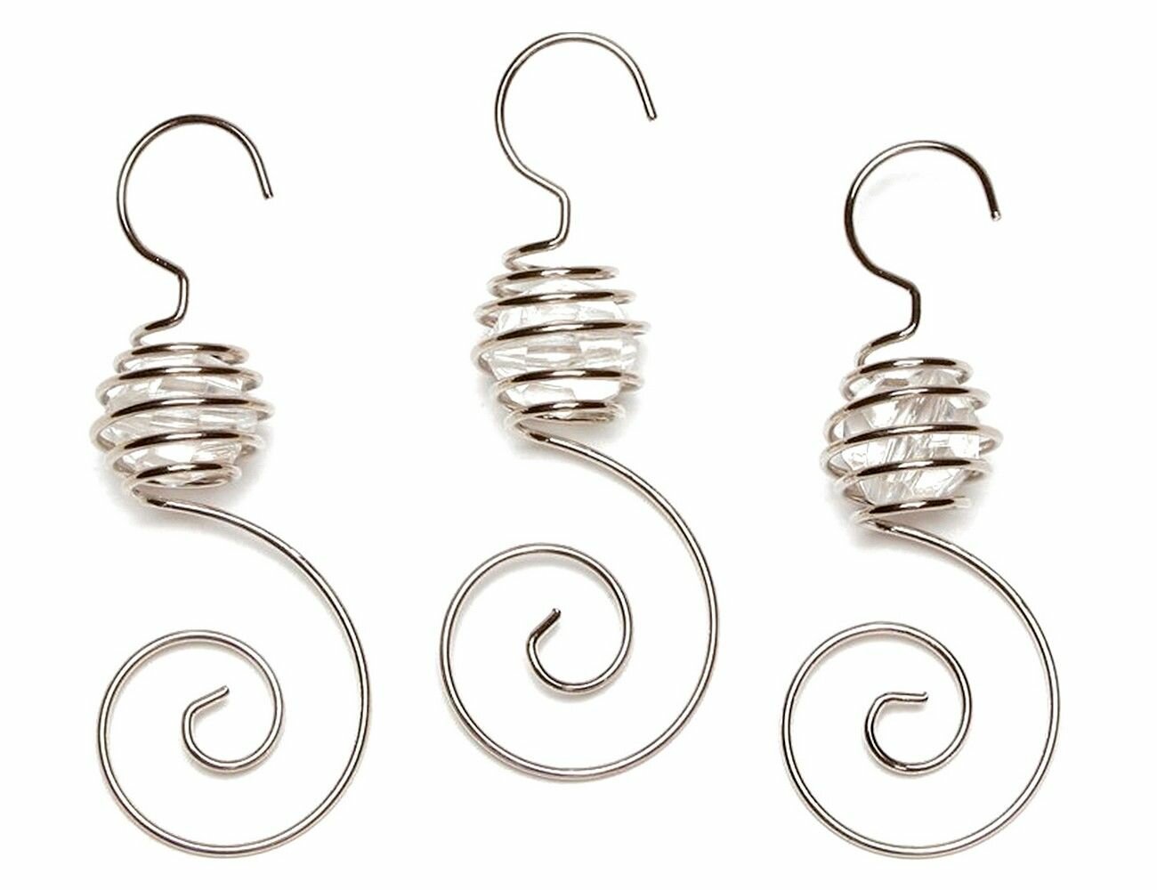 Крючки для ёлочных украшений, металл, серебряные, 7 см, 6 шт, Inge Glas