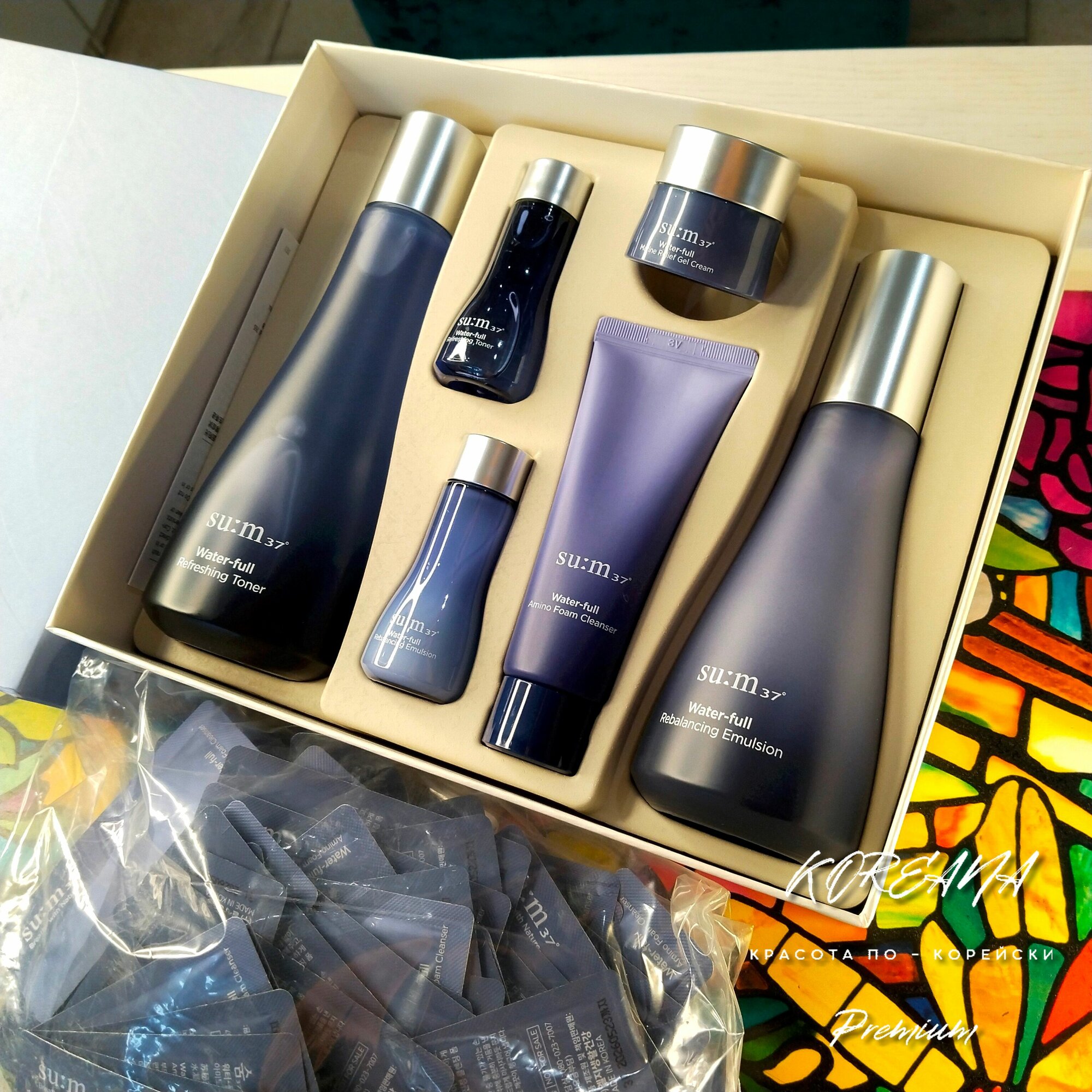 Su: m37 Корейская косметика для лица, +промо Sum37 SUM WATERFULL 2P SET