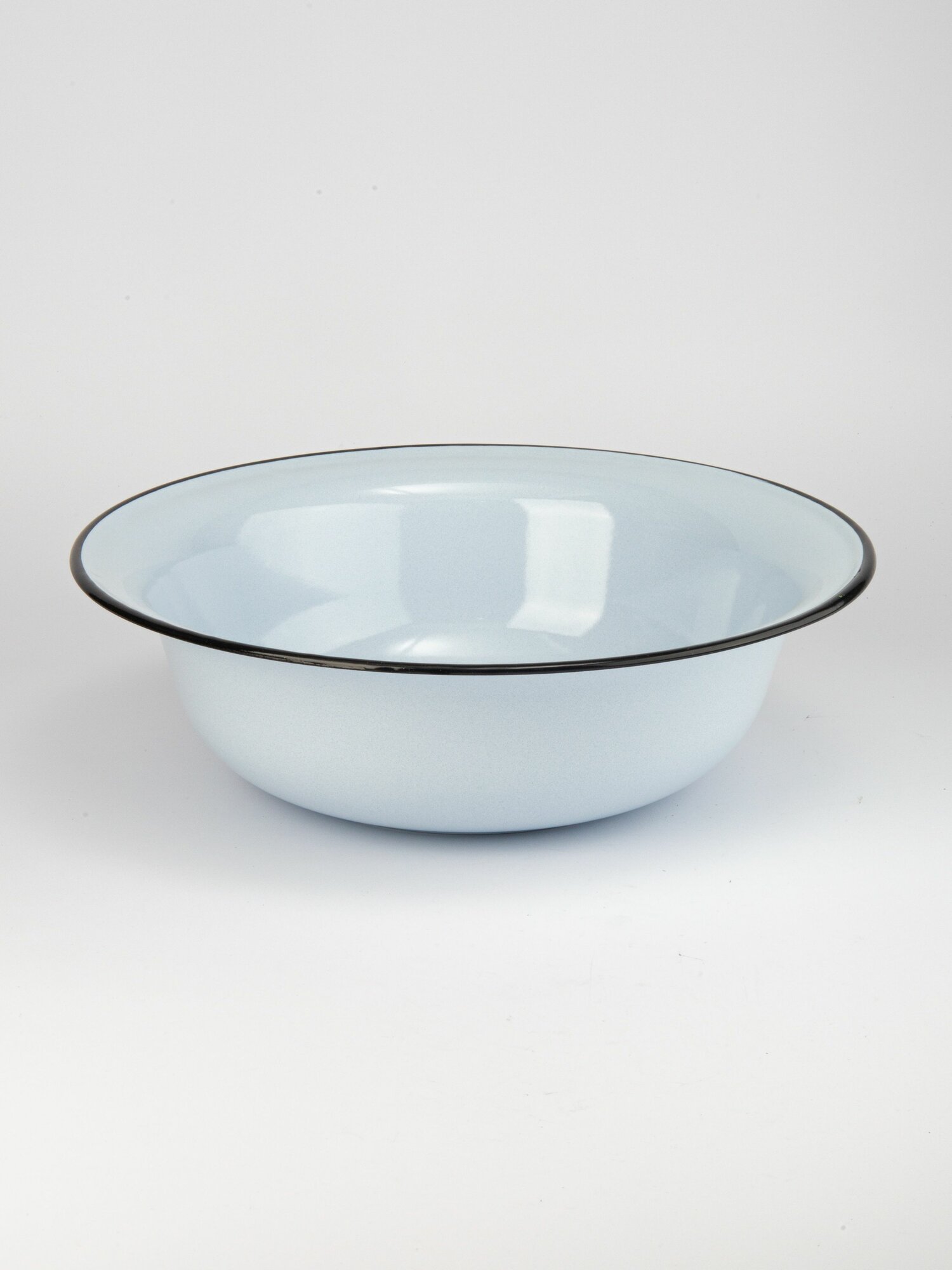 Таз эмалированный 9,5 л, без рисунка, голубой