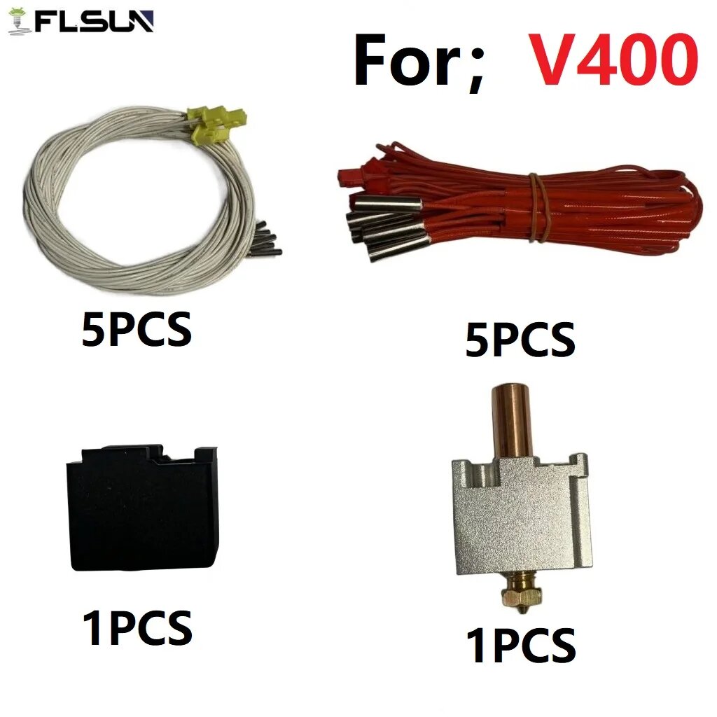 FLSUN V400 нагревательная трубка, датчик температуры, сопло V6