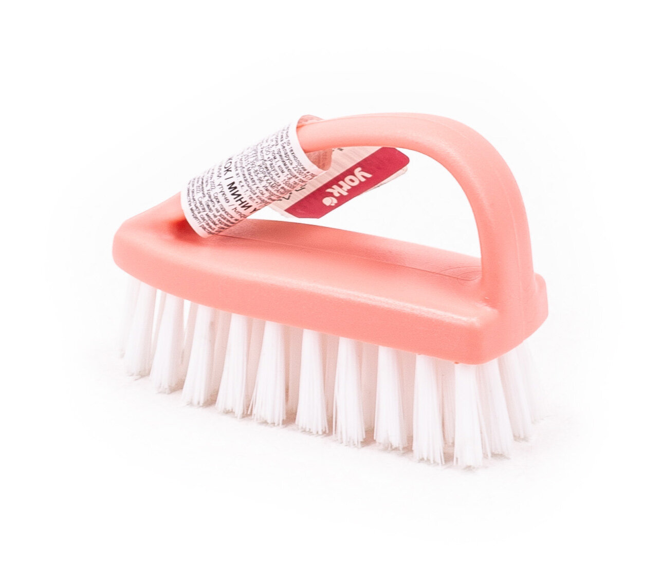 Щетка для уборки York / Йорк Мини 4003 утюжок с рукояткой из нескользящего материала, пищевой пластик, лососевый 4x7x10см / товары для дома