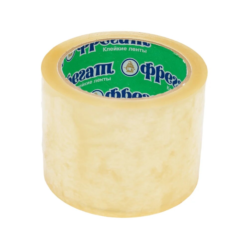 Клейкая прозрачная лента Фрегат усиленная, 75 мм, 60 м, 45 мкм С756045