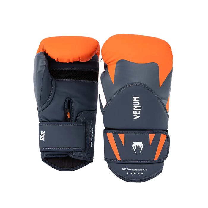 Боксерские перчатки Venum Challenger 4.0 Orange/Navy Blue (12 унций)