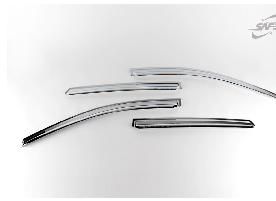 Дефлекторы хромированные окон для Hyundai ix35, 4 штуки в комплекте