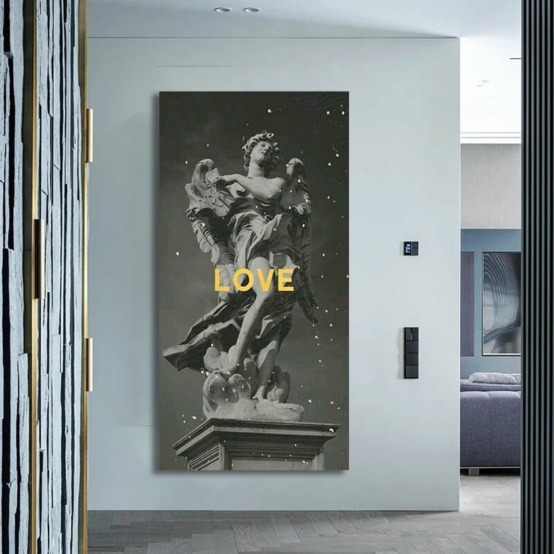 Картина "Давид", поп-арт, 80 см x 40 см, на подрамнике, холст, экологичные чернила