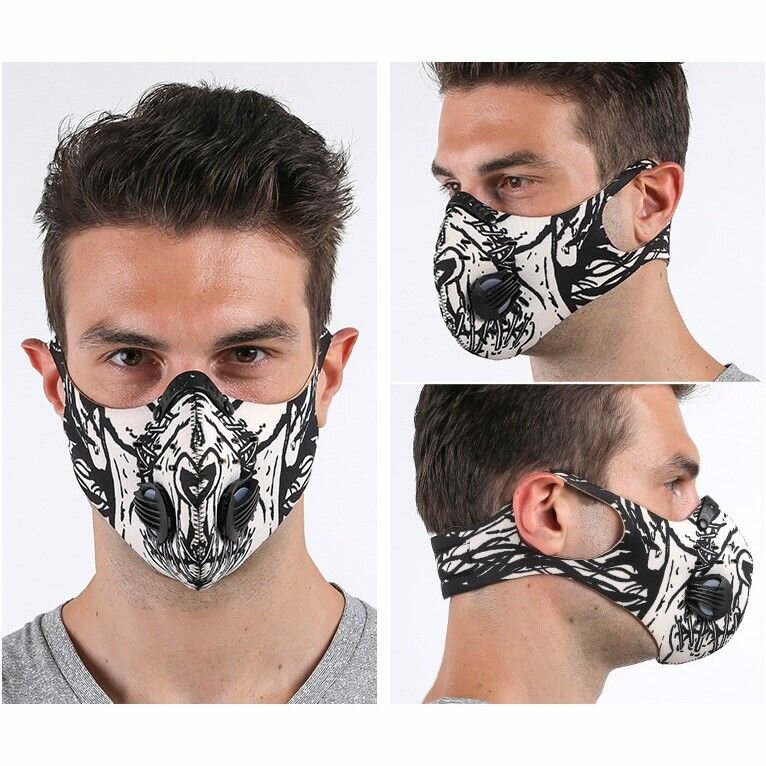 Тренировочная маска для бега, Маска для защиты от пыли из активированного угля