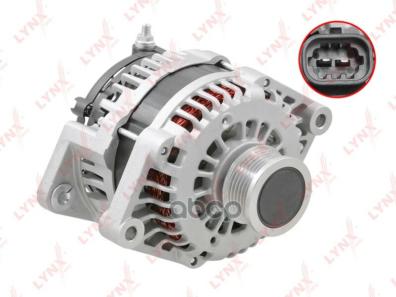 Генератор (140 A, 6PK, с муфтой свободного хода) CHEVROLET Captiva 2.0D-2.2D 06->, OPEL Antara A 2.0D-2.2D 06-> LYNXauto арт.