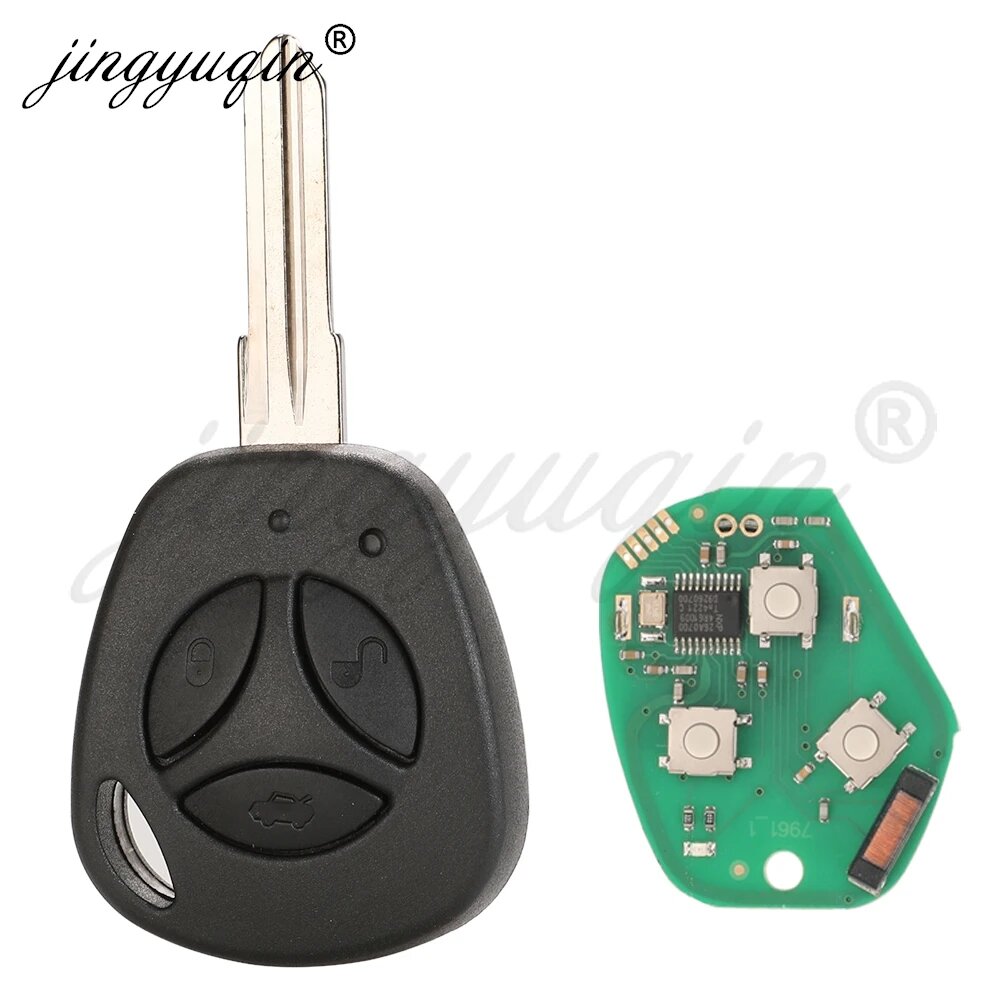 Jingyuqin 433 МГц ID46 чип PCF7941 удаленный ключ от машины для Lada Granta Priora Vesta X-Ray XRay Sedan Sport Kalina 3 кнопки управления Full key