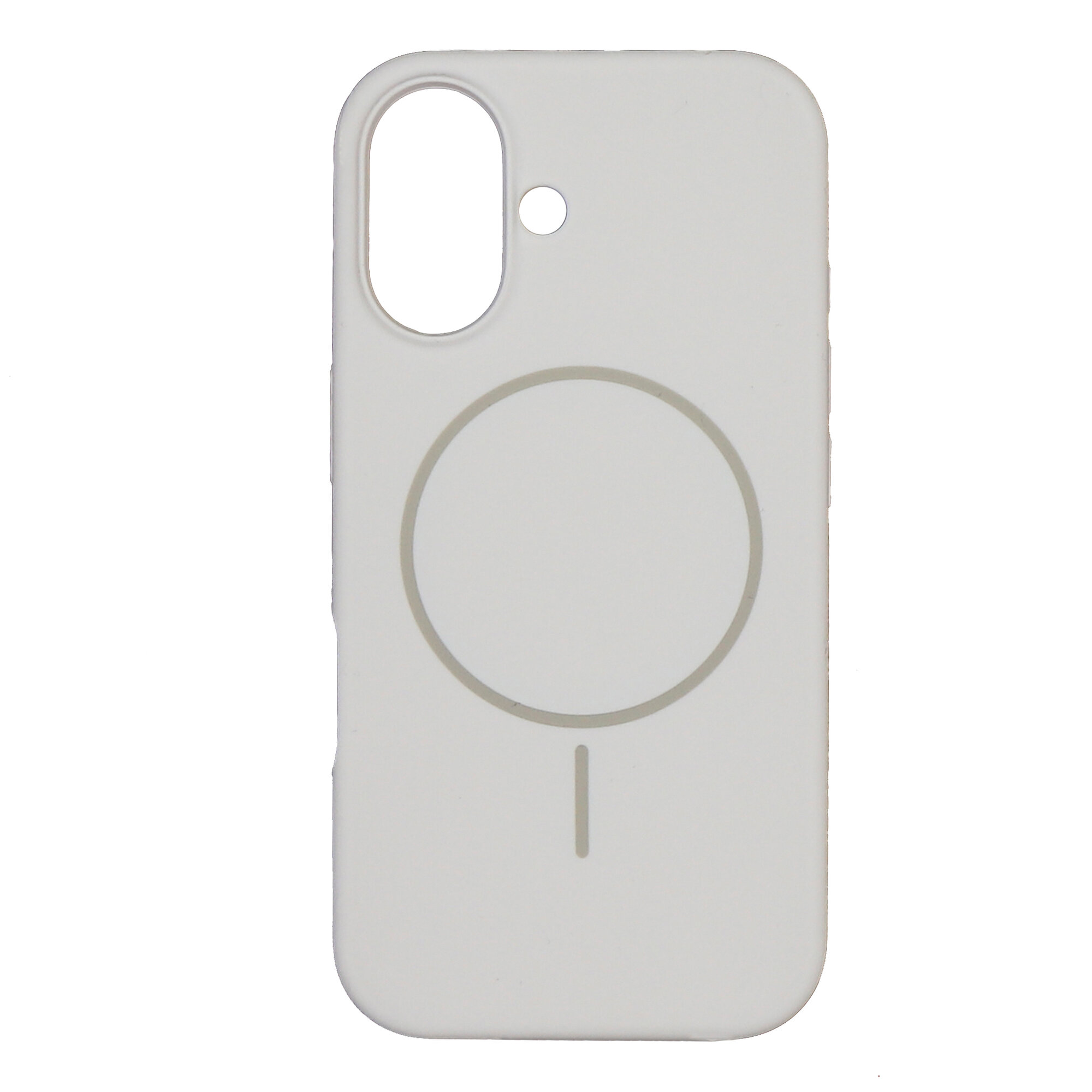 Чехол-накладка для iPhone 16, Silicon Case, магнитный (MagSafe), без лого, X-CASE, белый