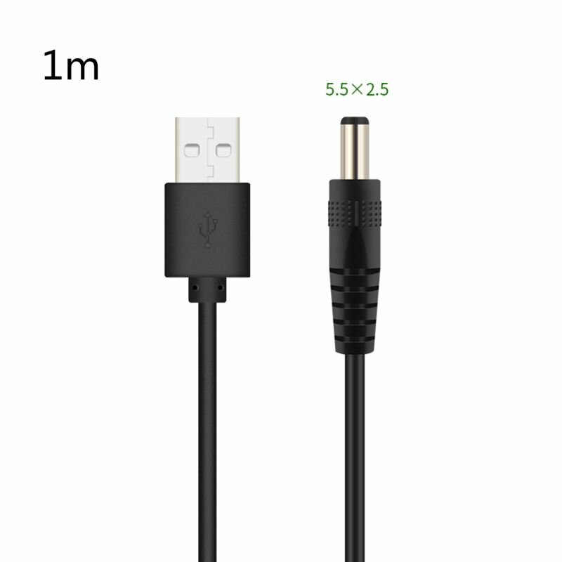 USB-кабель питания для подключения к источнику постоянного тока с круглым отверстием DC/5525-1m