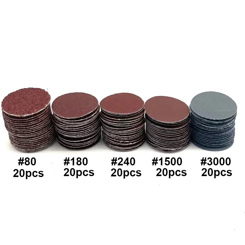 Шлифовальные диски Dremel, 1 дюйм, набор из 100 шт, винно-красный