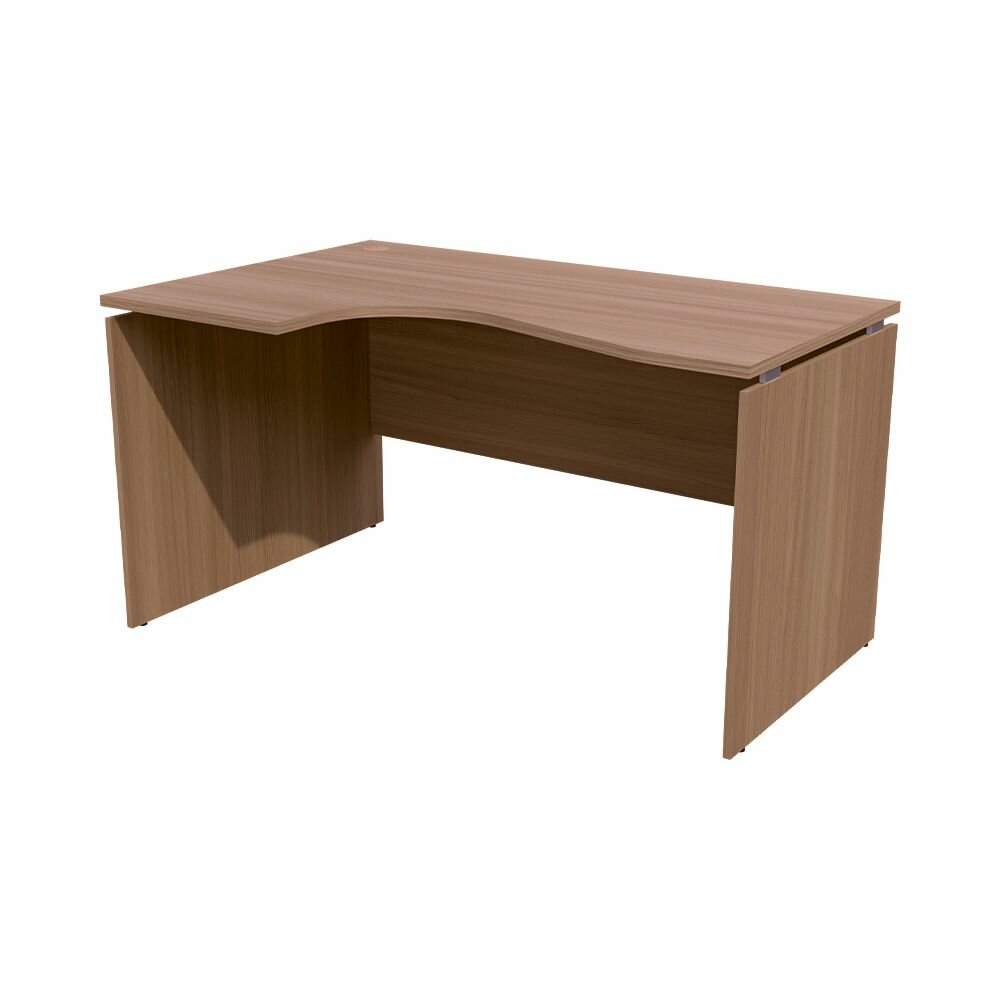 Стол письменный / криволинейный СК137L, р. 1370х900х750, Ясень шимо темный