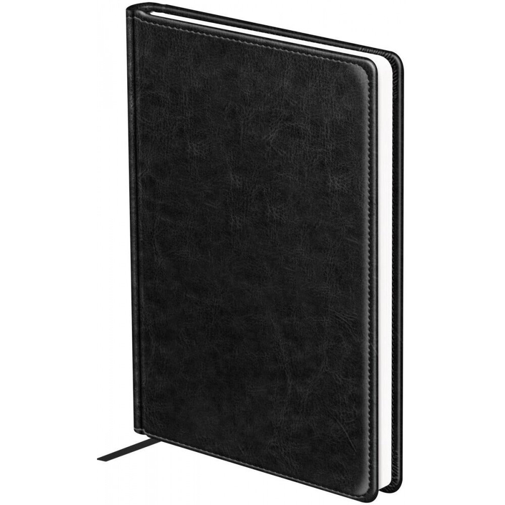 БиДжи DuA4_61021 Ежедневник недатированный, а4, 160л, твердый переплет, кожзам, bg nebraska. black, черный