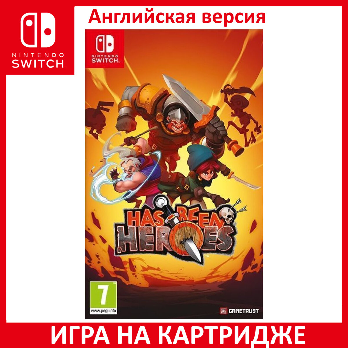 Игра Has-Been Heroes Switch Английский язык Картридж на Nintendo Switch