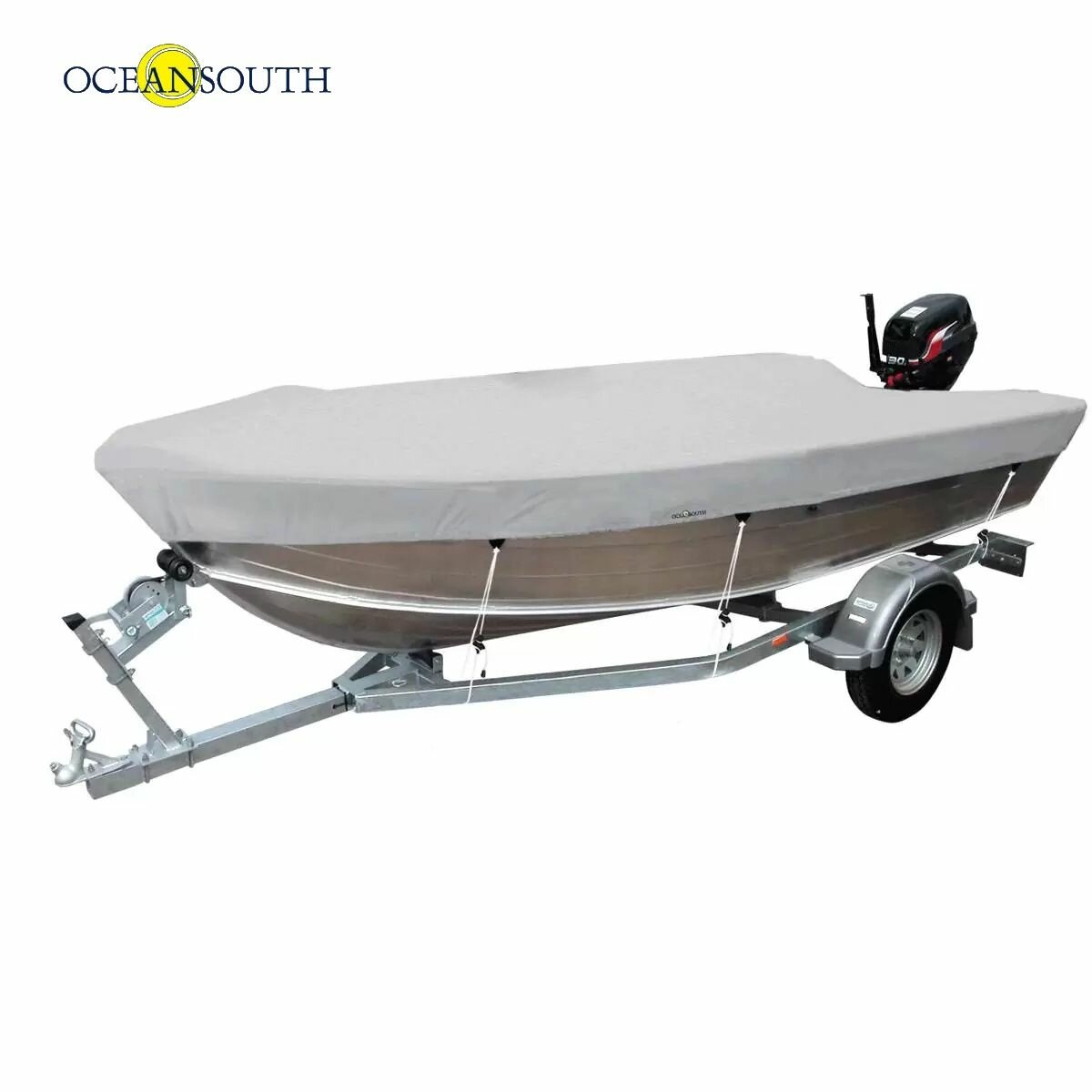 Тент-чехол Ocean South для лодки/катера 3,9-4,1 метра, серый