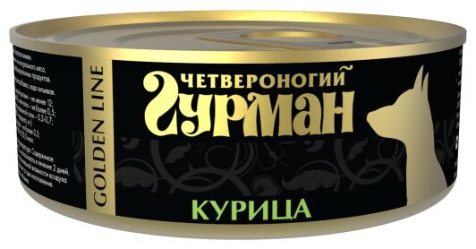Четвероногий гурман Голден Курица Натуральная в Желе Консервы для Собак 100гр 1 шт