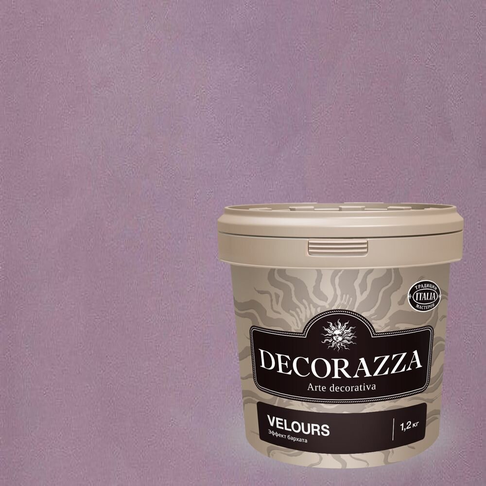 Декоративная штукатурка с эффектом бархата Decorazza Velours (1,2кг) VL 10-18