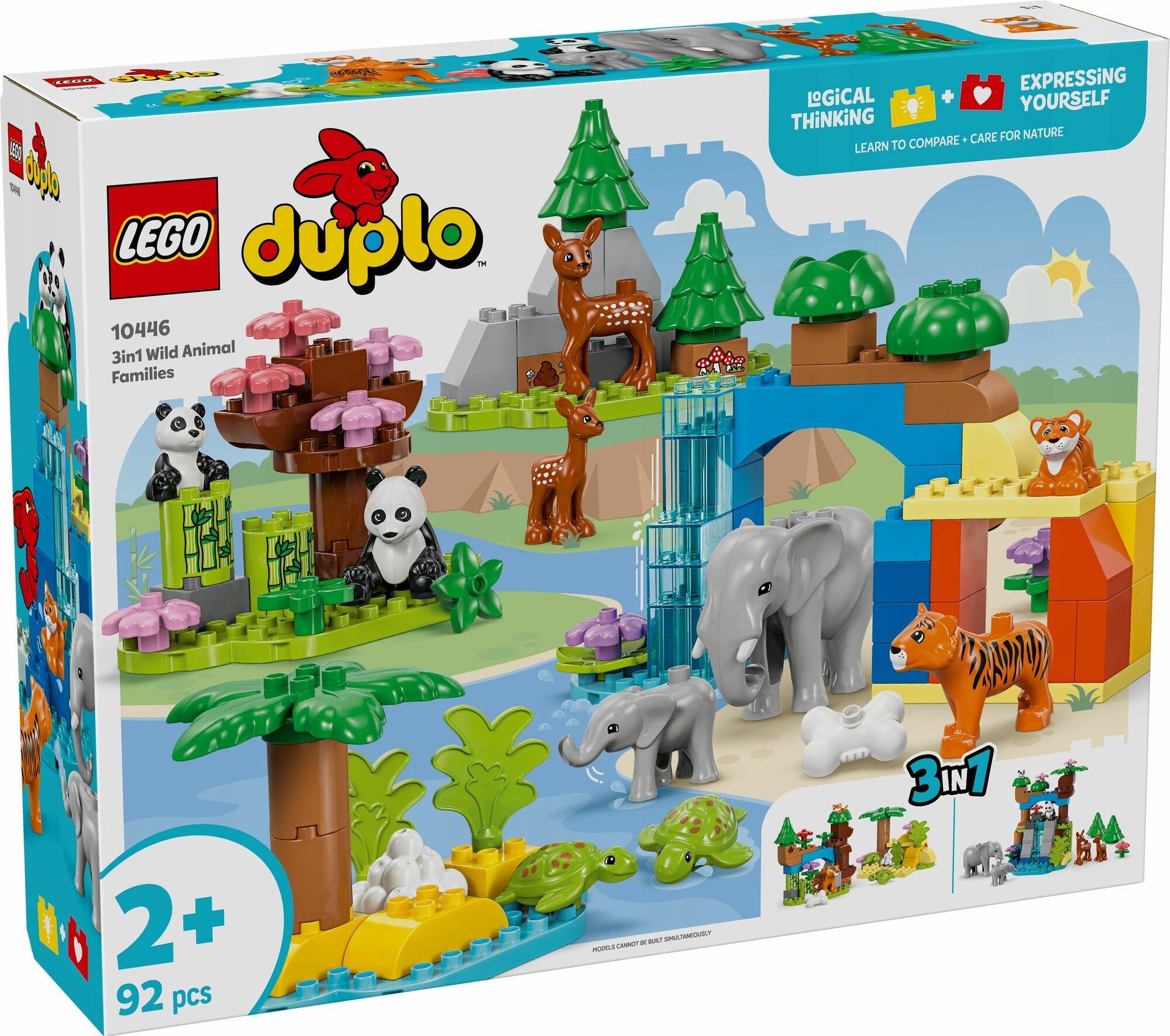 Конструктор LEGO DUPLO Town - 3 в 1 Семьи диких животных - Лего Дупло 10446