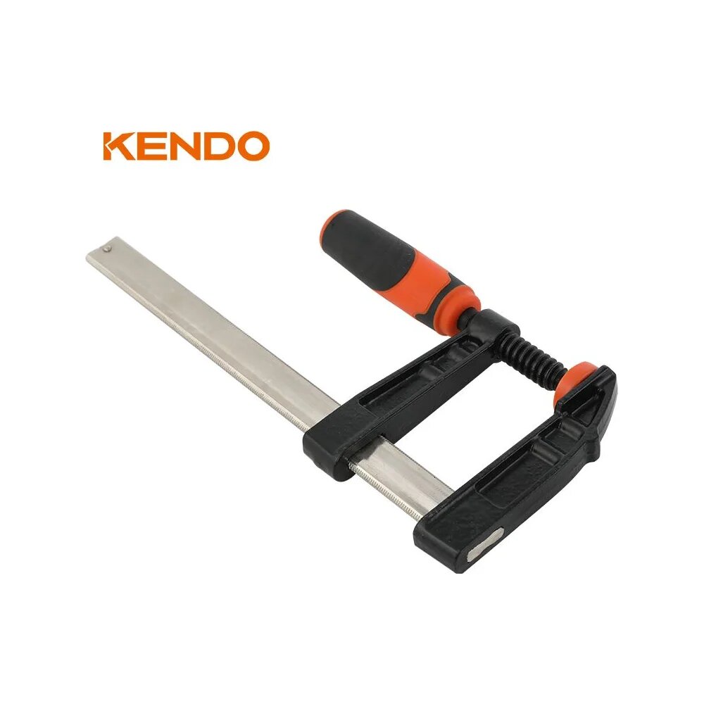 Струбцина F-образная KENDO 50x150 мм 40406 с шестигранным хвостовиком стальная, винтовой, для дерева, металла и пластика