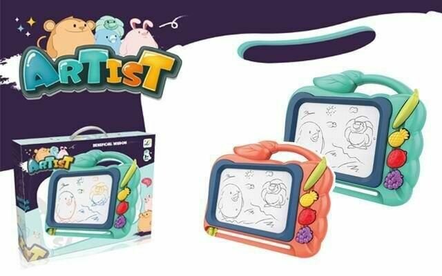 Доска для рисования КНР "Фрукты", магнитная, в коробке (637/Китай)