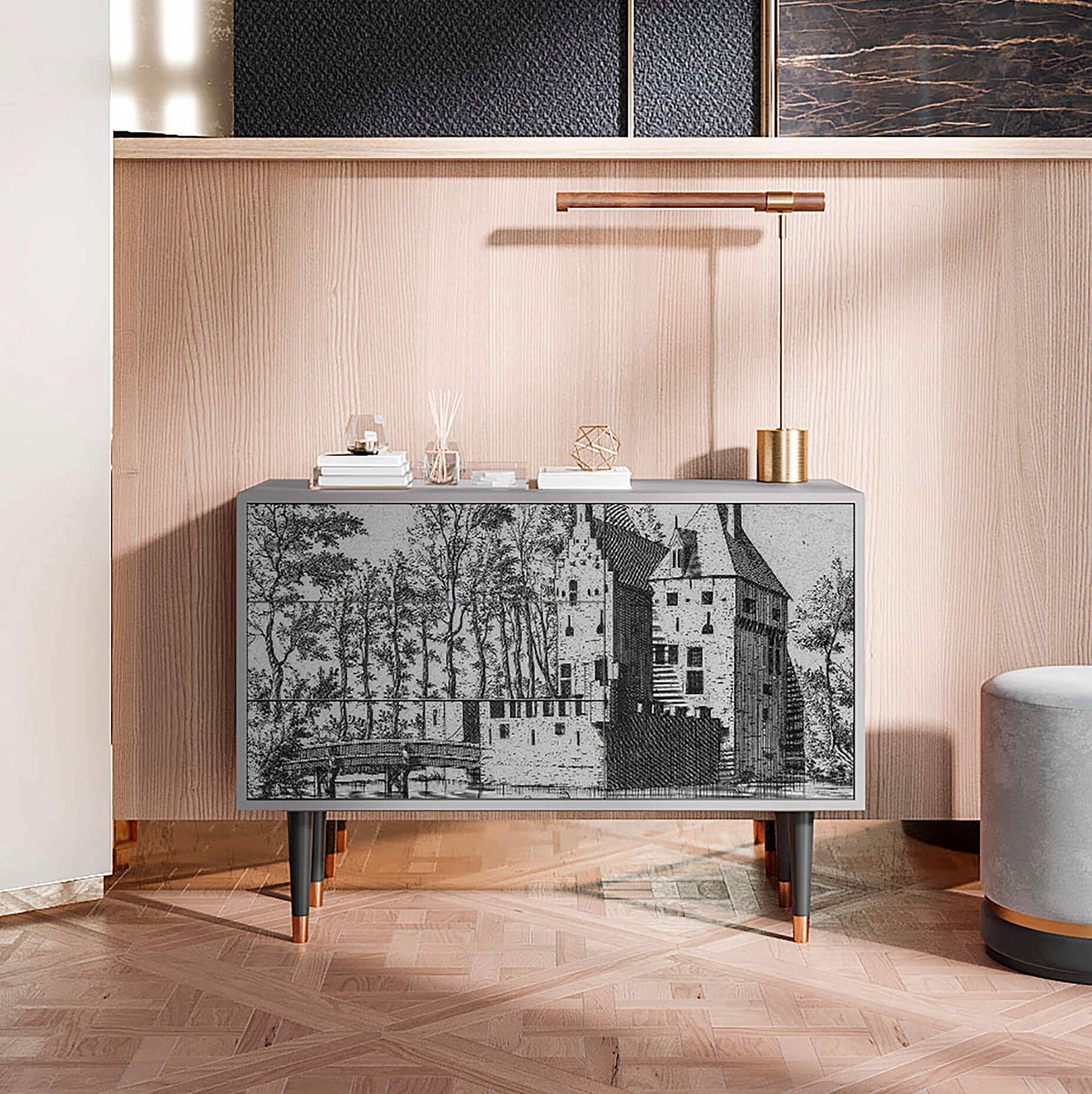 Комод - STORYZ - S3 Castle by Pieter Breugel, Размер - 115 x 84 x 41 см, Цвет корпуса - , Серый