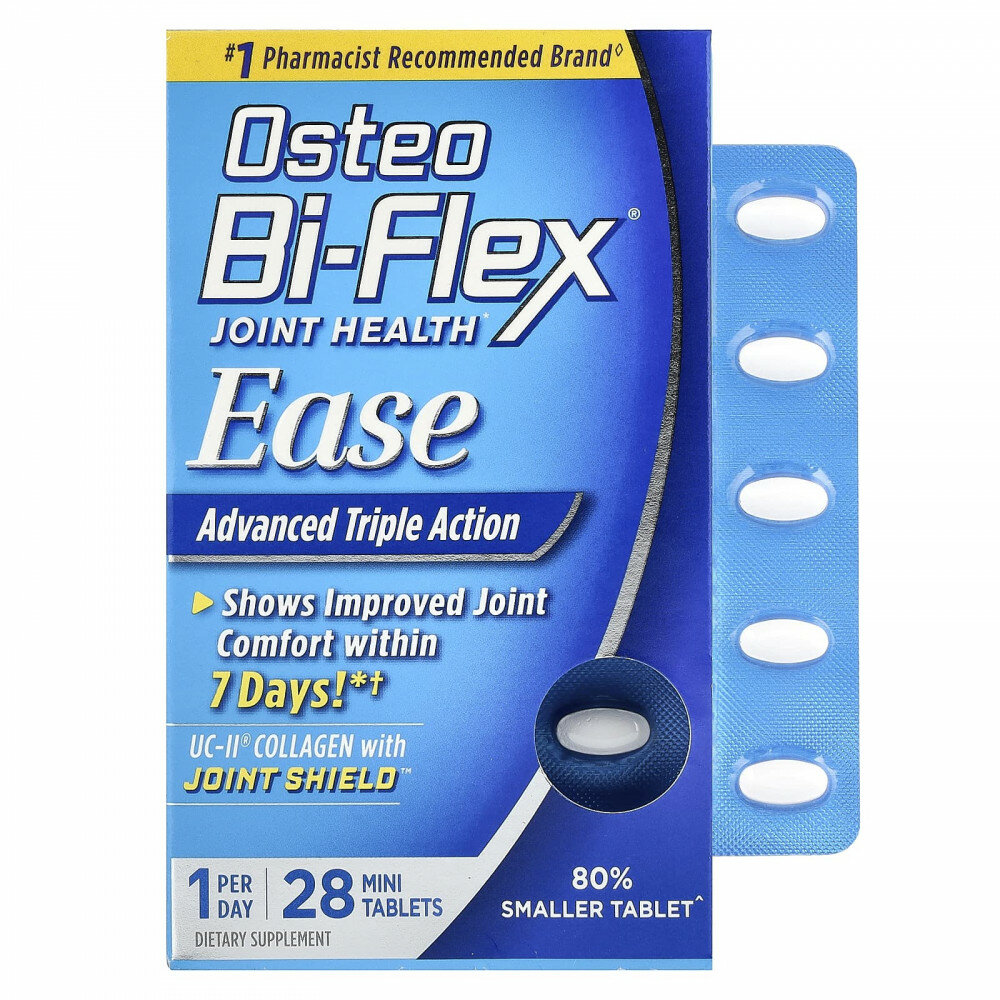 Osteo Bi-Flex, Joint Health, Ease, улучшенная формула тройного действия, 28 мини-таблеток