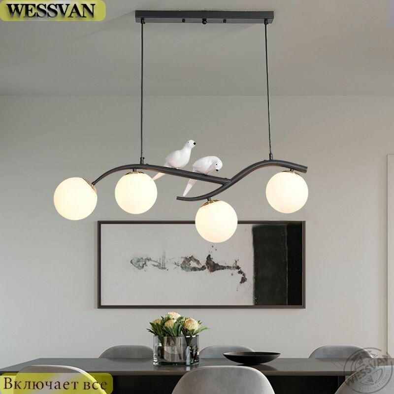WESSVAN Современная минималистская стильная люстра с птицами