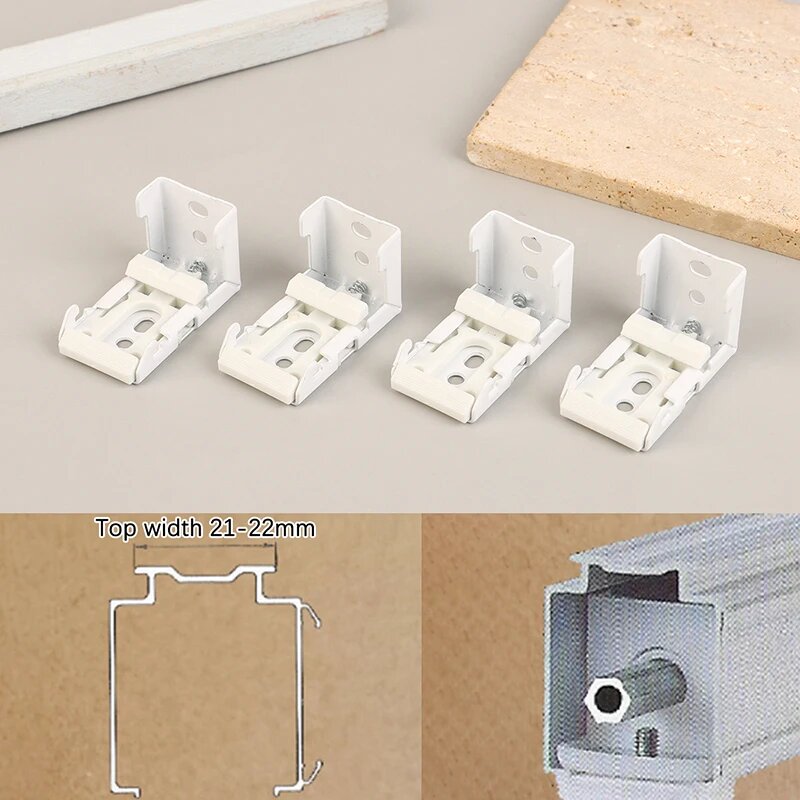 4 шт. белые металлические кронштейны для римских жалюзи 22 мм