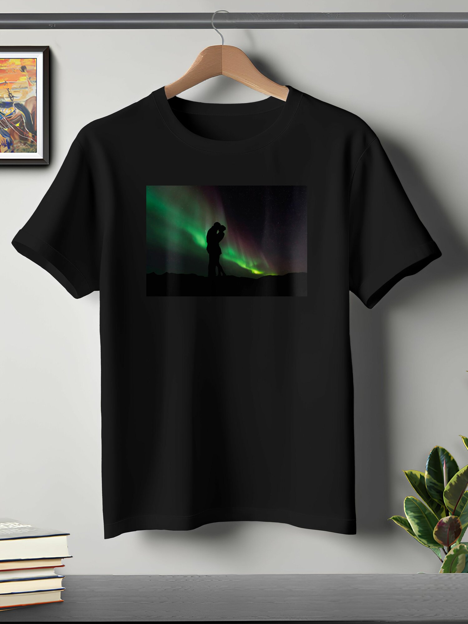 Футболка ONEQ унисекс 50-52 (XL) размер с принтом День Святого Валентина, черная