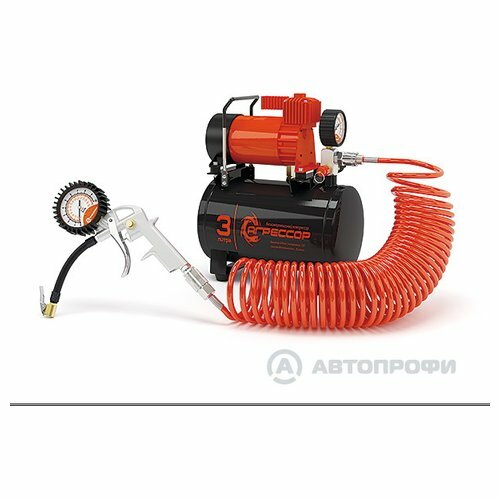 Компрессор Autoprofi Агрессор 30 л/мин до 7 атм 140 Вт ресивер на 3 л Autoprofi agr3lt