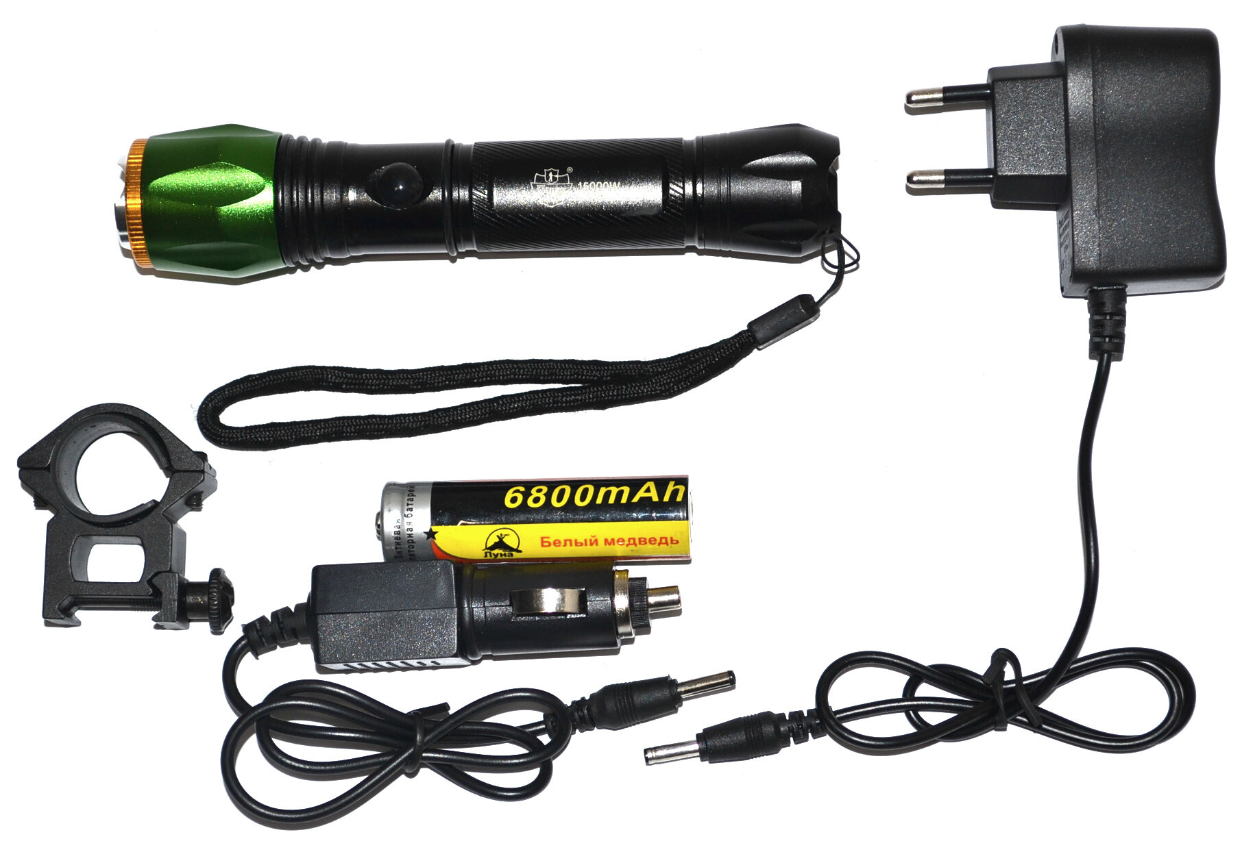 Фонарь ручной/подствольный "ПОИСК", артикул P-Q011, с фокусировкой.