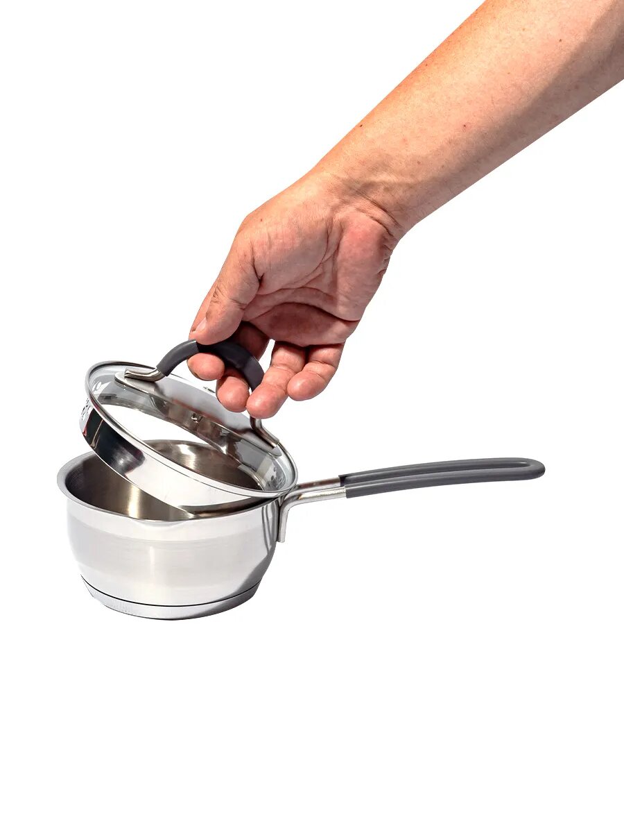 Ковш с крышкой дуршлаг на 1 л.