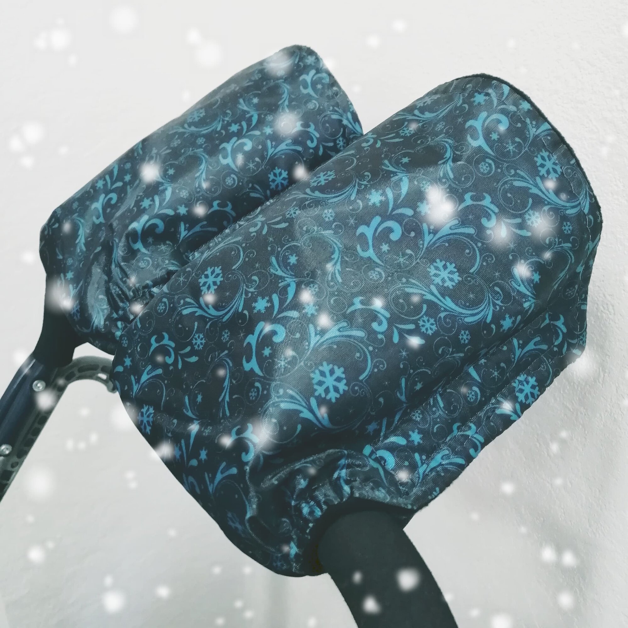 Муфта-варежки "Зимушка", на ручку санок или коляски, материал плащевка/флис