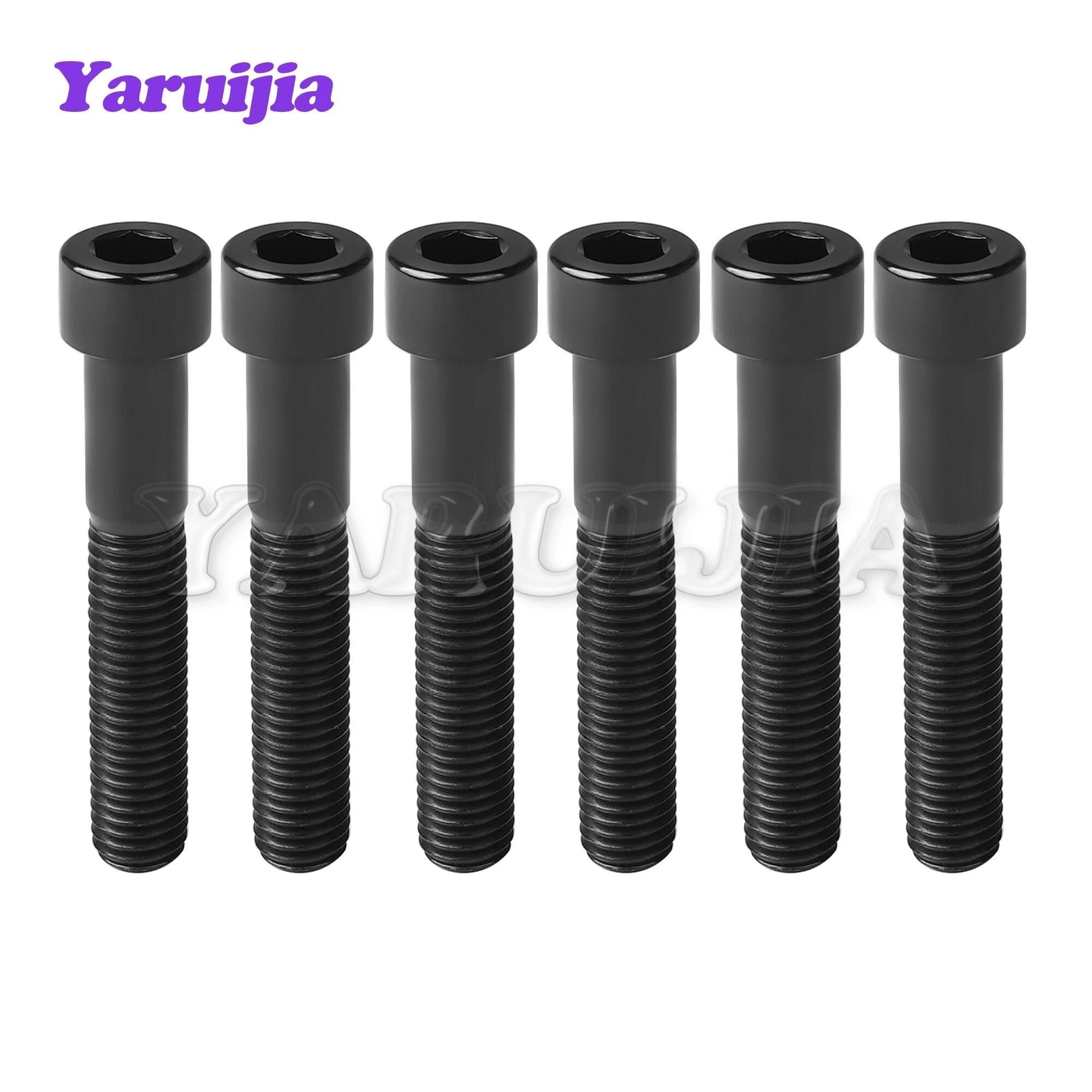 Титановый болт Yaruijia M7/M8x10/15/20/25/30/32/35/40/43/45/45/50/60/70 мм, шестигранные винты для фиксации штока велосипеда часть