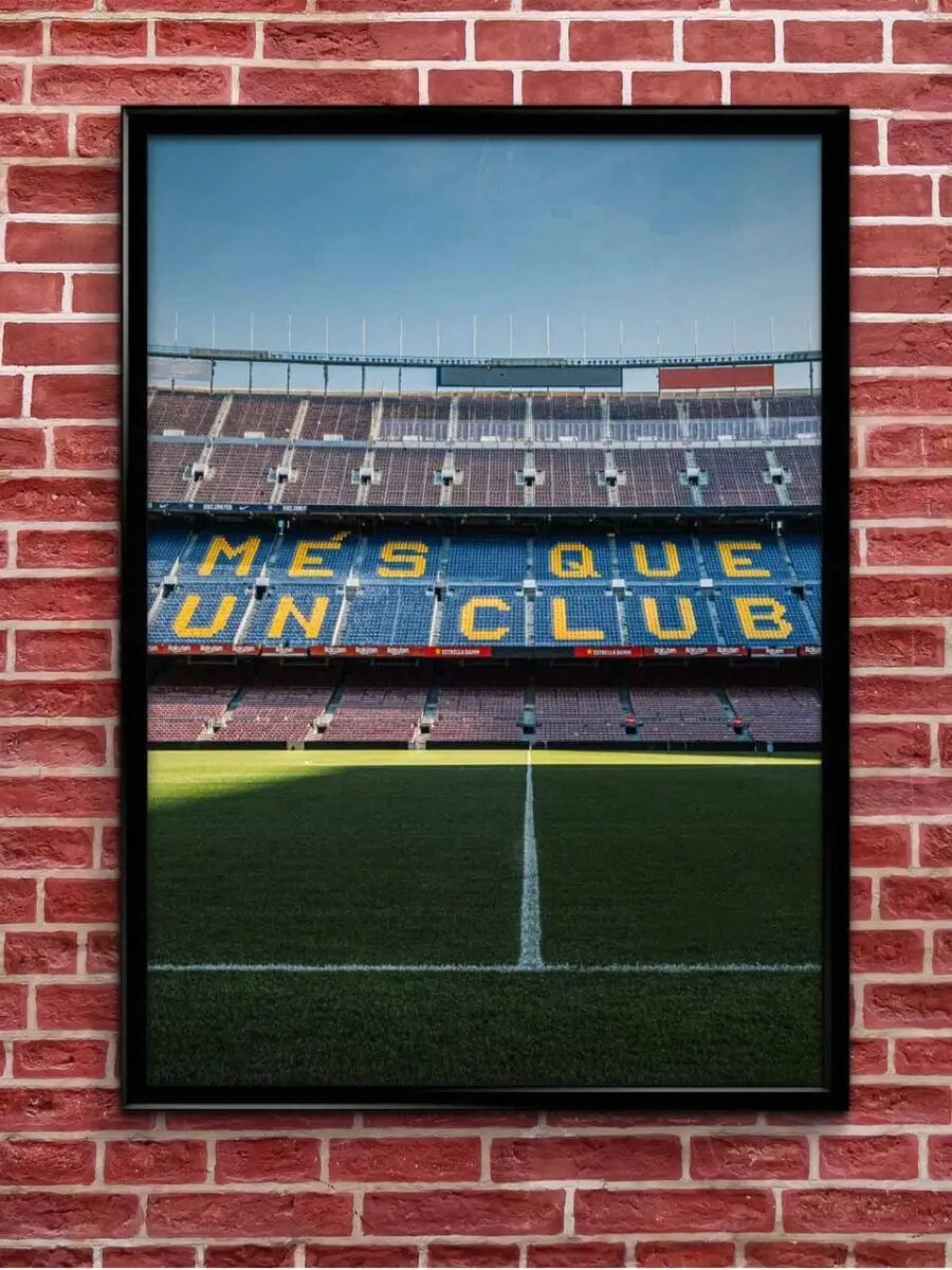 Плакат, Постер ФК Барселона, А3 (фотопанно, постер на стену)