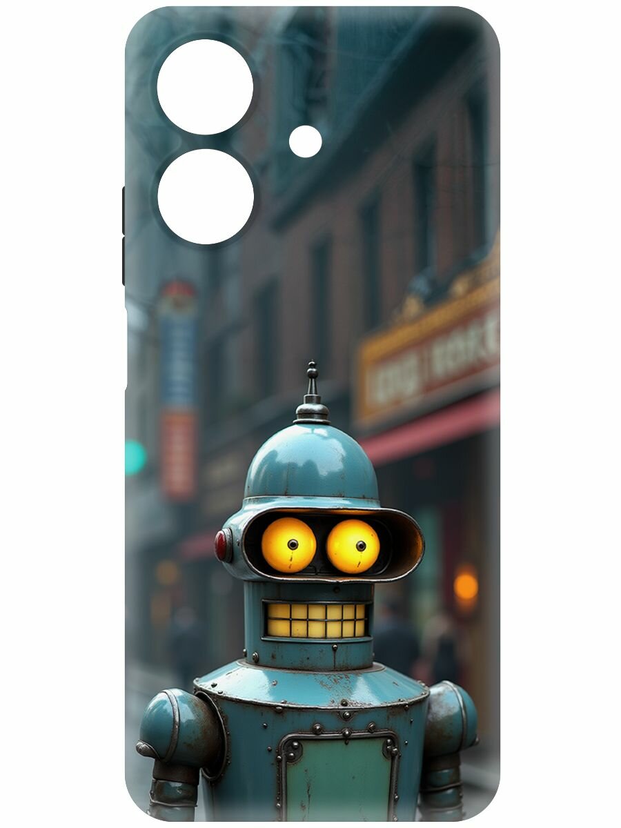 Чехол-накладка Krutoff Soft Case Футурама: Бендер 3D для Realme Note 60X черный