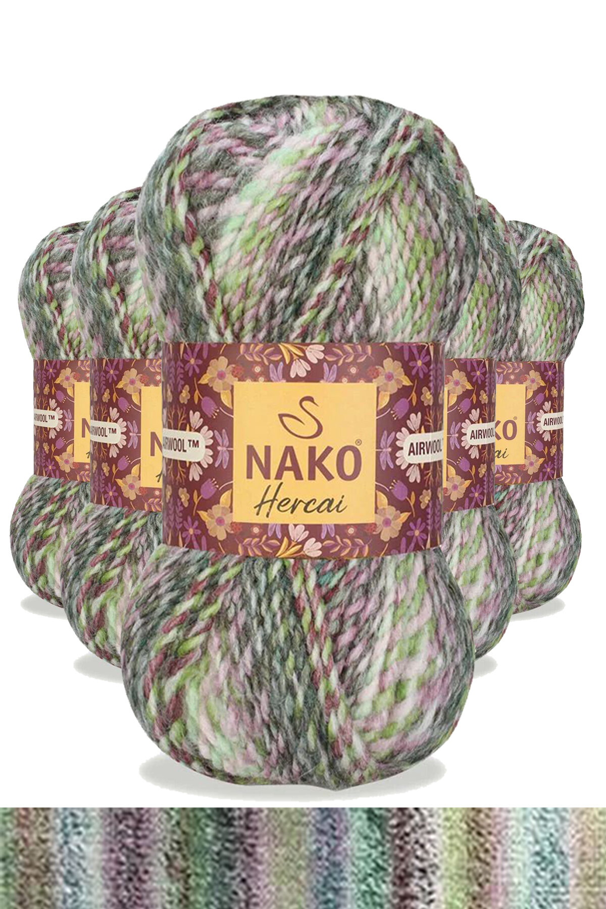 Пряжа Hercai Nako (5 мотков по 100 грамм-156м.)100% акрил 28129