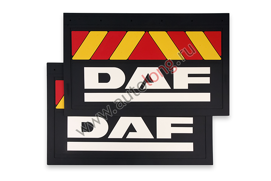 Брызговики задние (красно-желтые) DAF "LUX" комплект 58*36 см