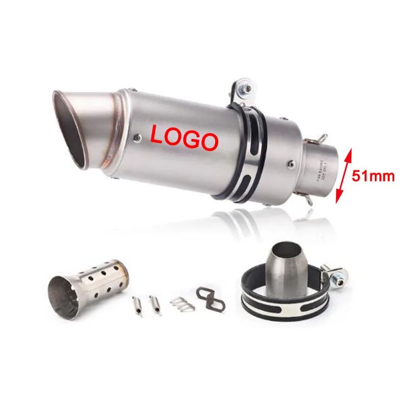 Универсальный глушитель мотоцикла 51 мм 60 мм, глушитель, стальной с DB Killer-project Z800 900 Z1000 CBR600 S1000RR zx6r zx10r -S-C- Laser 51mm