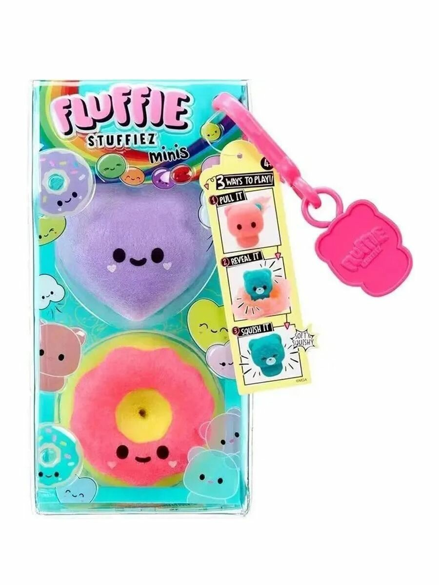 Мягкие игрушки Щипай FLUFFIE STUFFIEZ Minis Fluffie_Heart Candy & Donut новая серия 2024