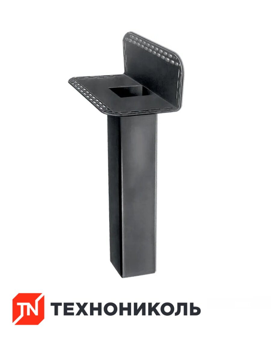 Воронка кровельная технониколь парапетная 100х100 мм, квадратное сечение, L375 мм TN-467191