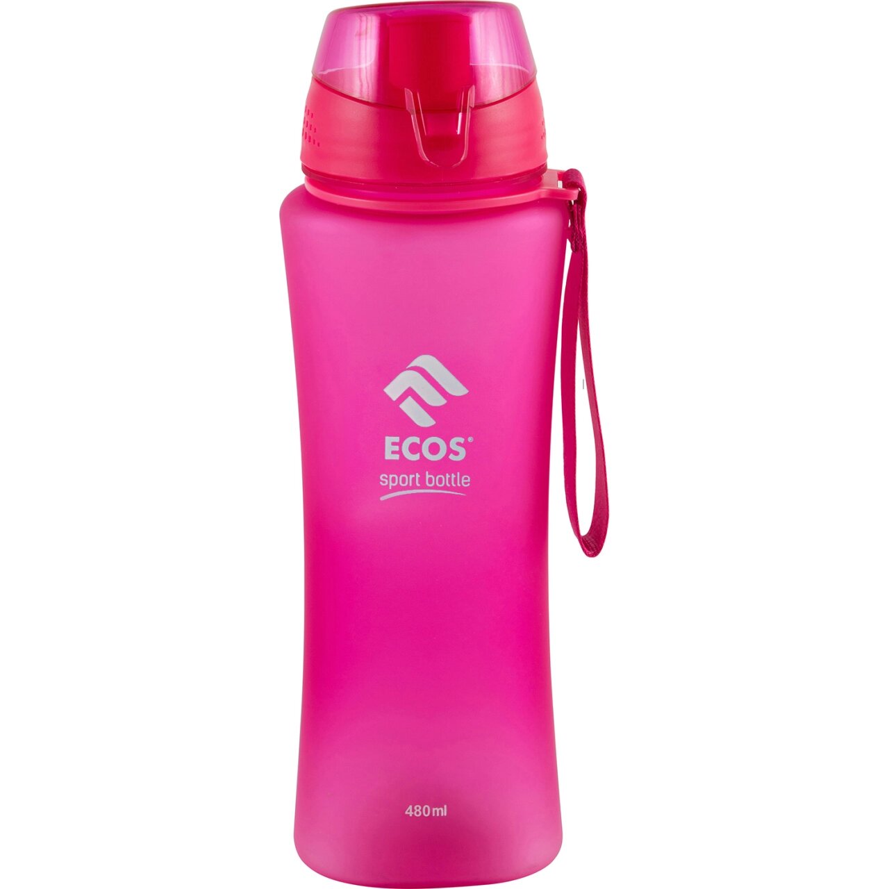 Ecos бутылка для воды 480 мл розовая - стильная многоразовая спортивная емкость